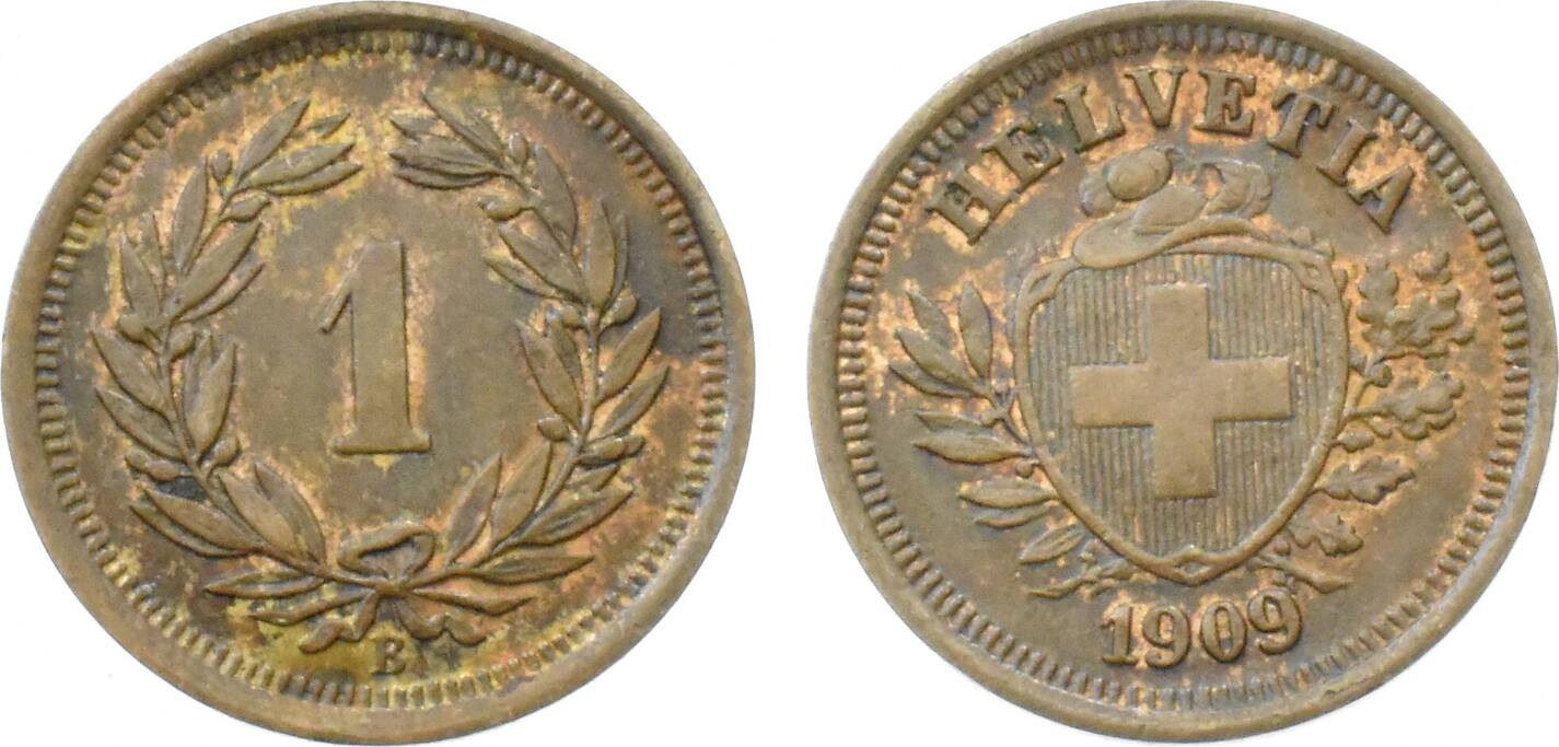 Schweiz 1 Rappen 1909 -vz | MA-Shops