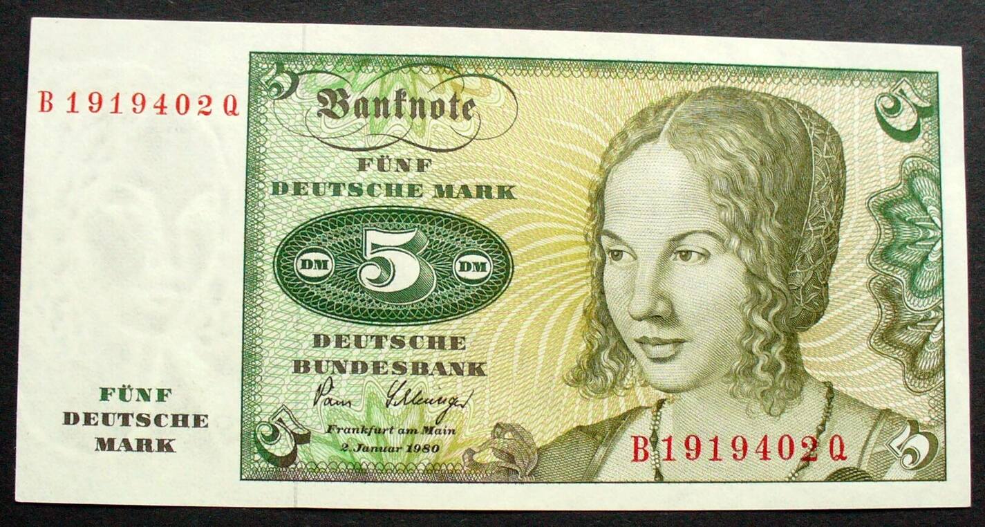 BRD 5 DM 2.1.1980 Ros. 285 a / Serie B/Q Neuf | MA-Shops