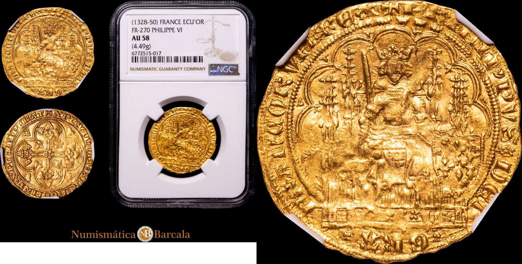 Ecu'Or (1328-1350) Francia NGC AU58 | MA-Shops