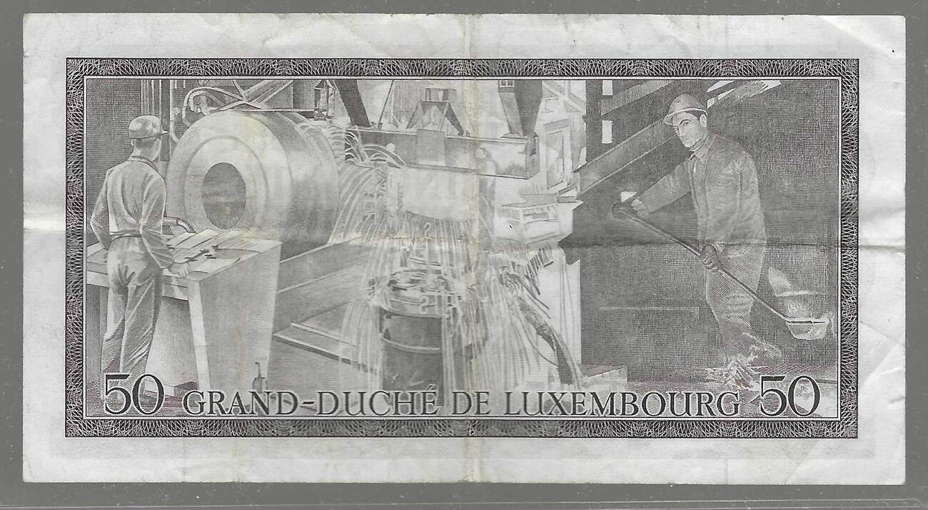 LËTZBUERG/LUXEMBOURG. 50 Frang, Francs. 25/08/1972. Groussherzog John ...