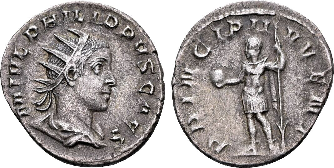 Roman Imperial Philip II Caesar AD 244-247, AR Antoninianus (22mm, 2.92 ...