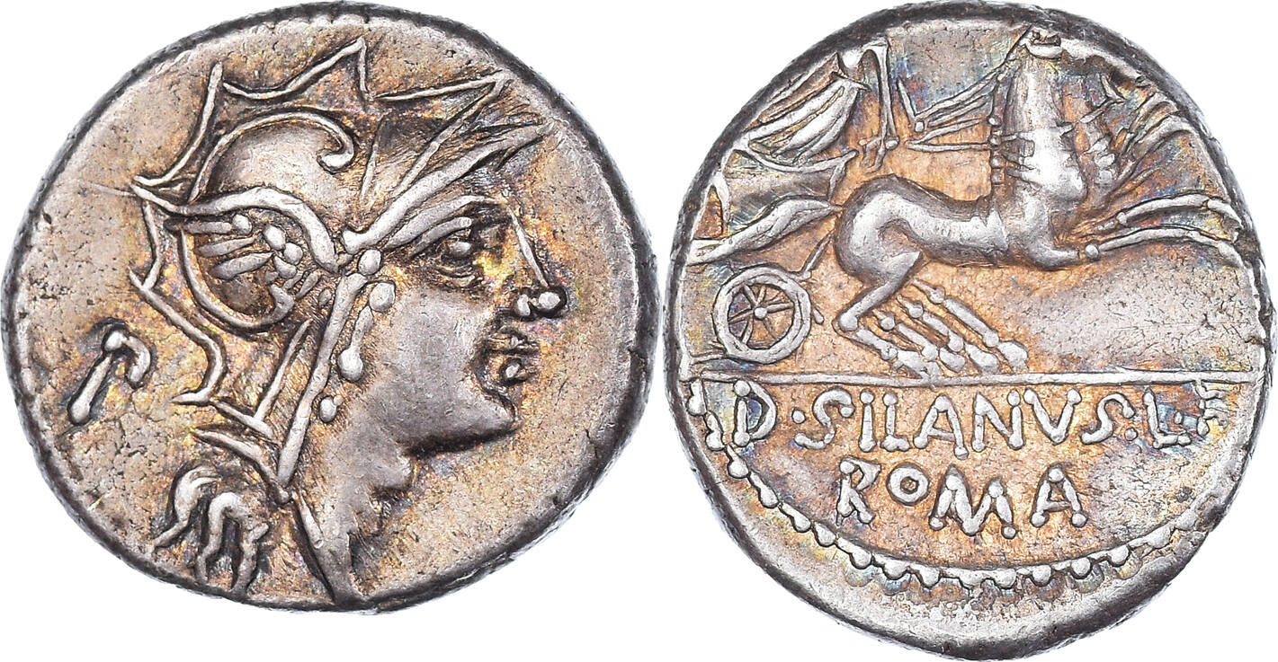 Denarius 91 BC Rome Monnaie, Junia, Rome, Argent, Crawford:337/3 SUP ...