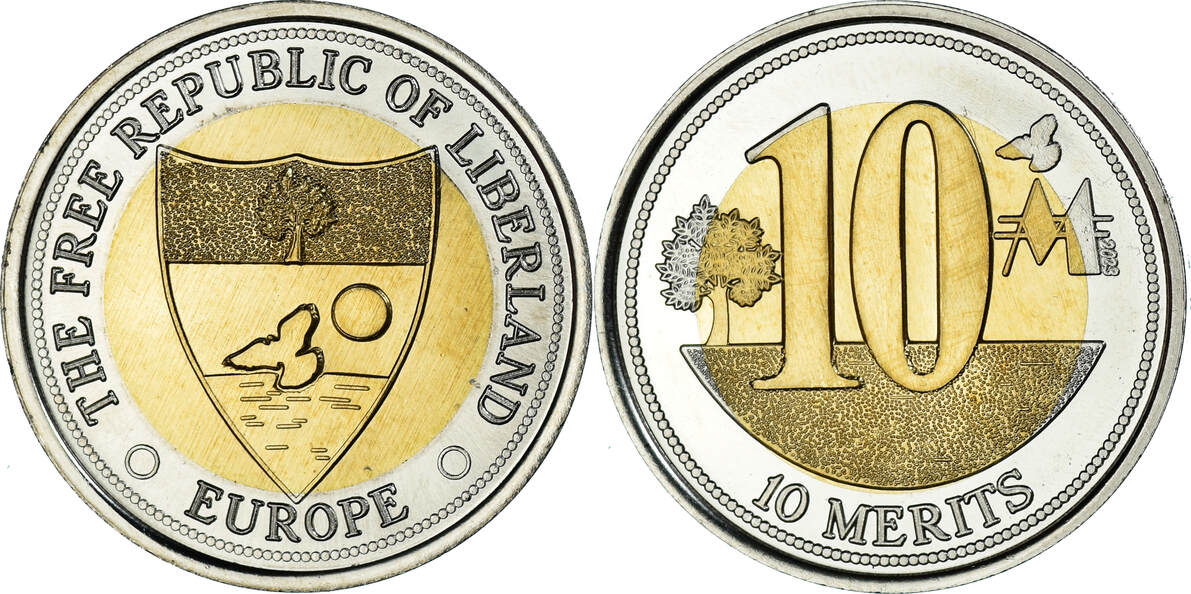 10 merits 2023 Monnaie, Eurozone, LIBERLAND, Bimétallique SPL | MA-Shops