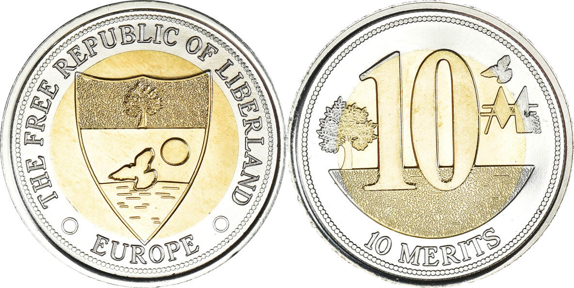 10 merits 2023 Monnaie, Eurozone, LIBERLAND, Bimétallique SPL | MA-Shops