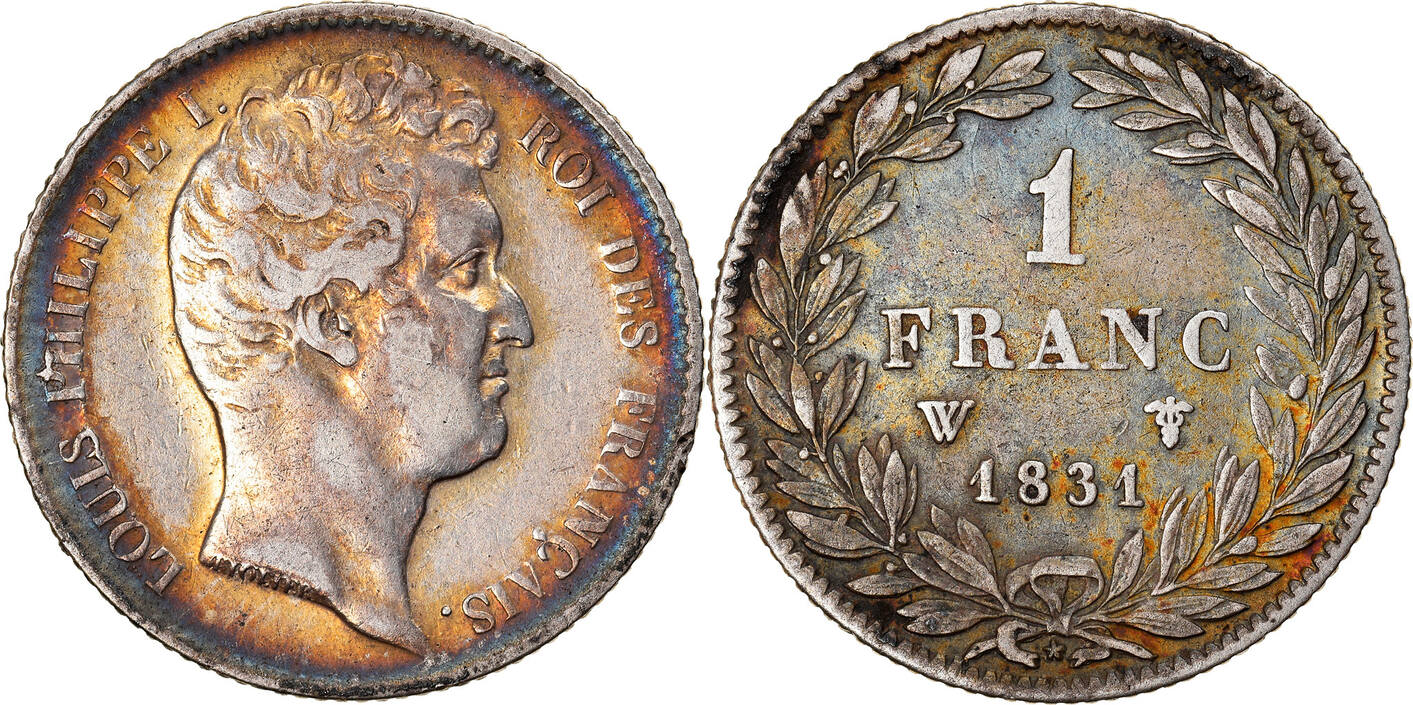 France Franc 1831 W Monnaie, Louis-Philippe, Lille, Argent, Gadoury:452 ...