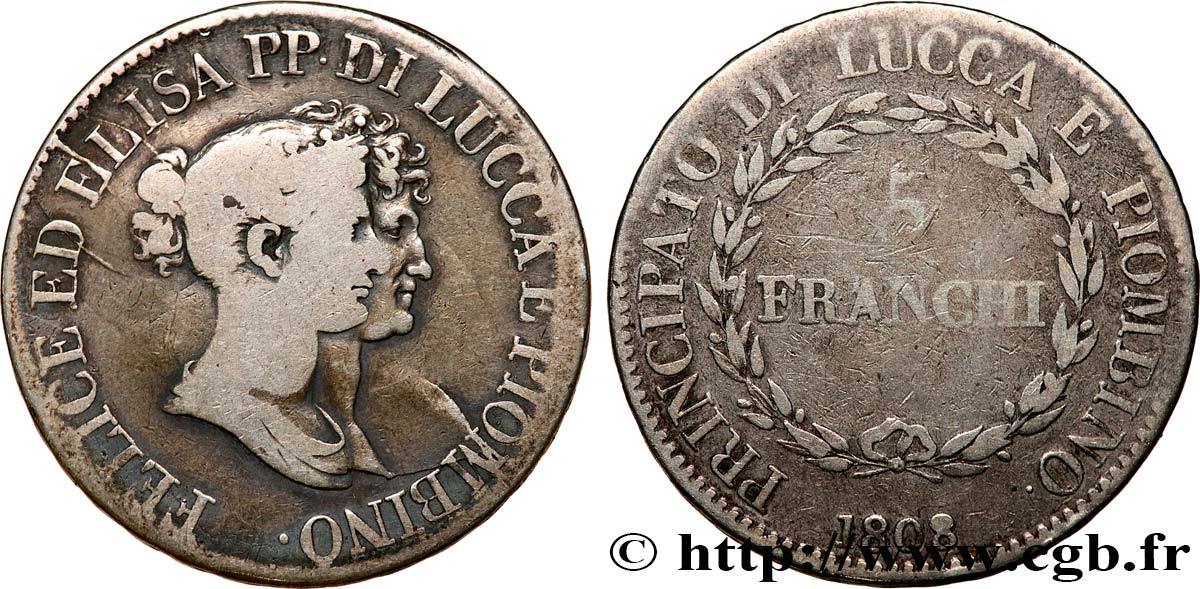5 Franchi Elise et Félix Baciocchi ITALIE - LUCQUES ET PIOMBINO ...
