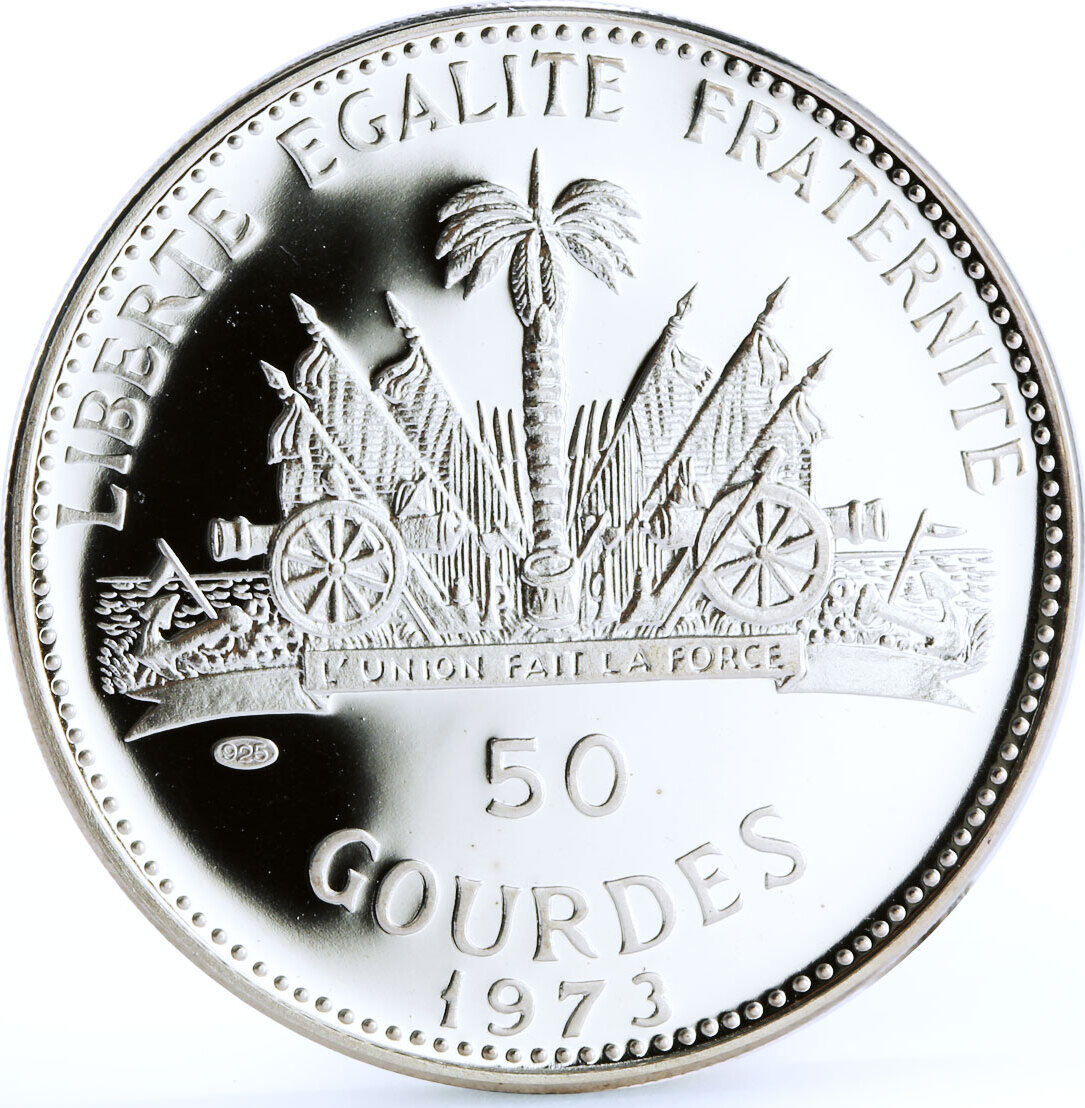 Haiti 50 gourdes International Year of Mother and Child proof silver ...
