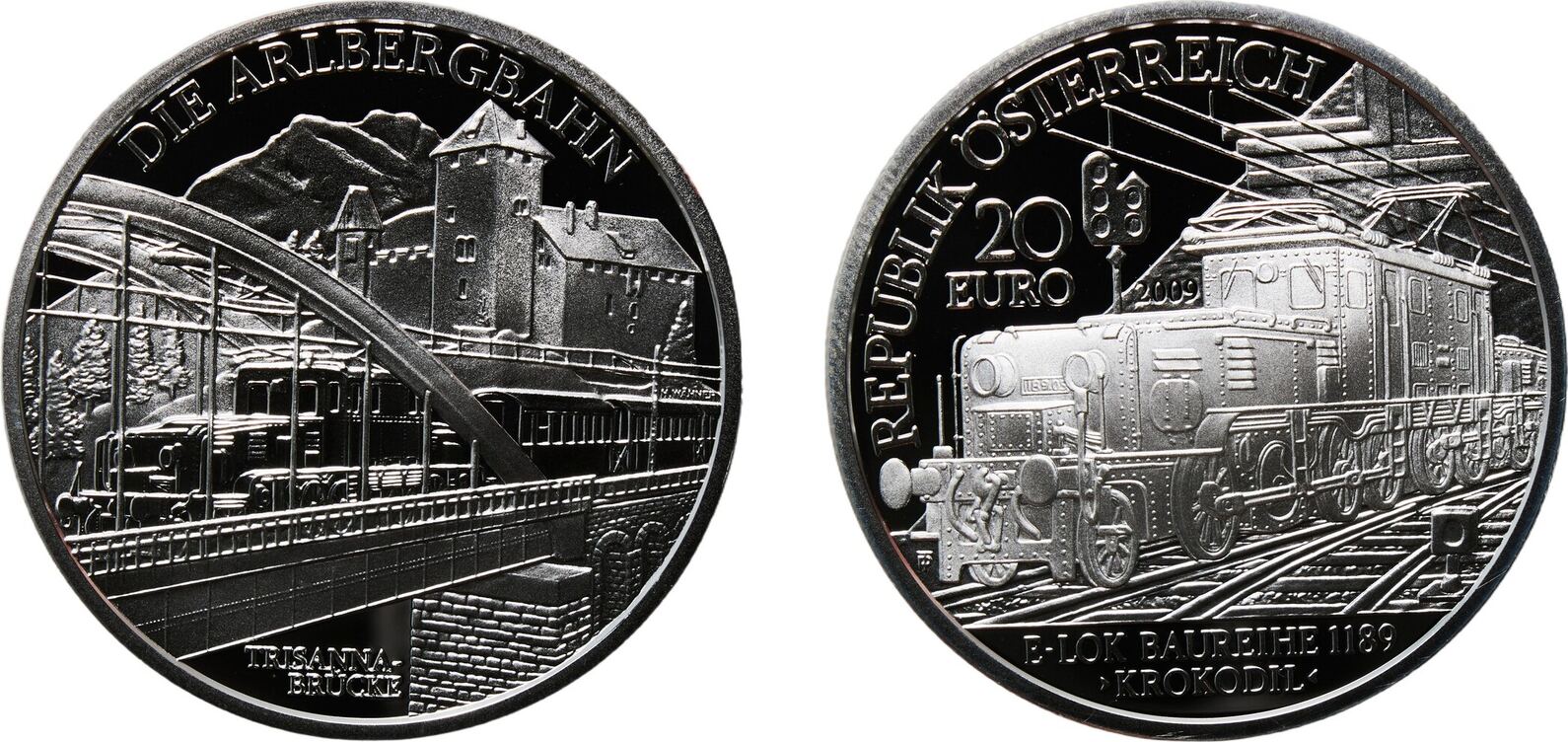 2009 Vienna Mint Austria Second Republic 2009 20 Euros (The Electric ...