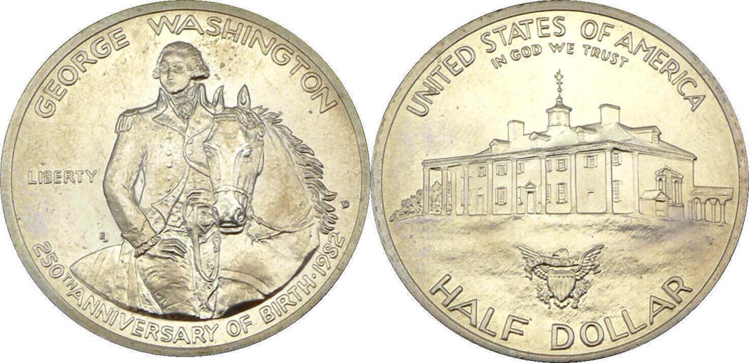 United States of America / USA 1/2 Dollar 1982 D George Washington ...