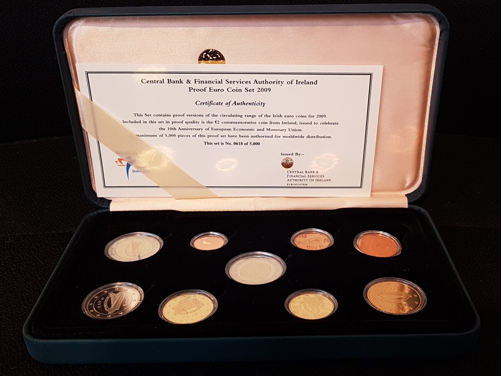 Irland Kurssatz 2009 Irish Euroset 1 Cent - 2 Euro im Etui und Karton ...
