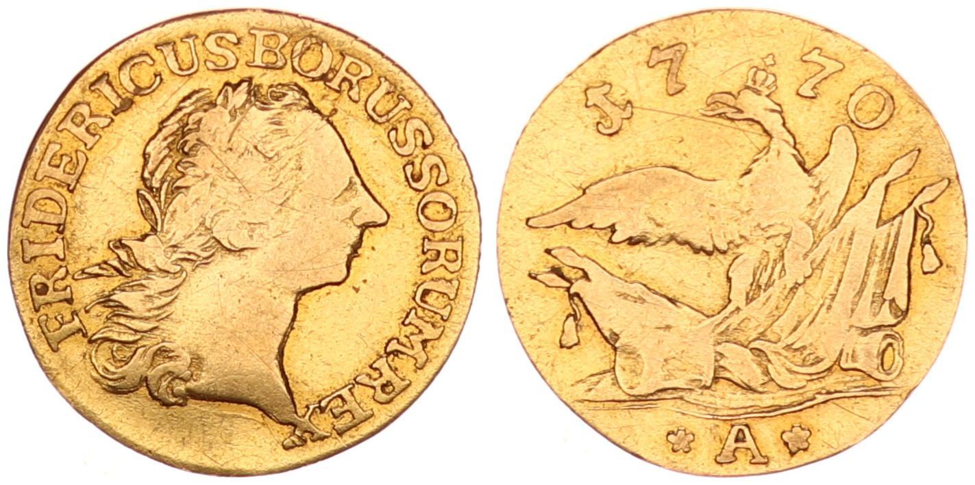 Preußen 1/2 Friedrichs d'or 1770 A Preussen Friedrich II. der Große TTB ...