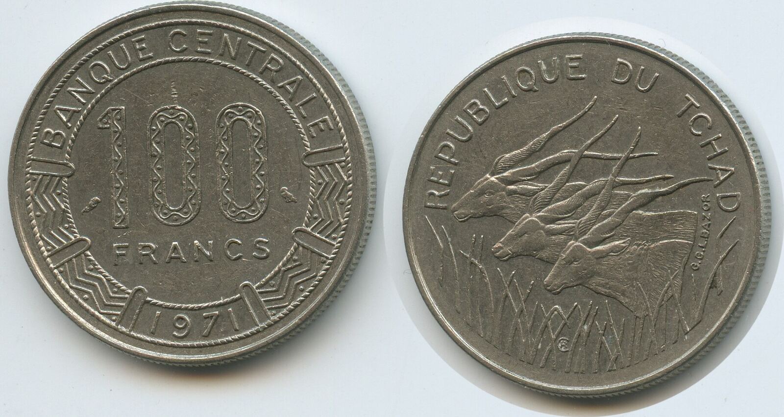 Tschad 100 CFA Francs 1971 G13255 - Chad - Central bank of Equatorial ...