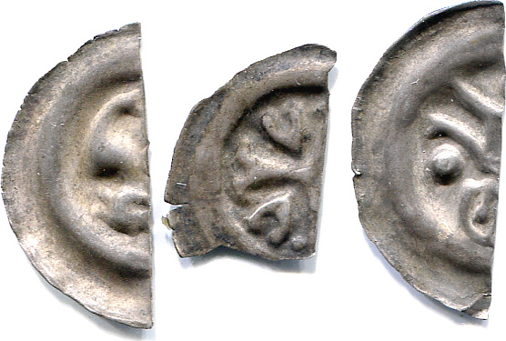 3 halbierte Brakteaten Lot von 3 halbierten Brakteaten TTB | MA-Shops