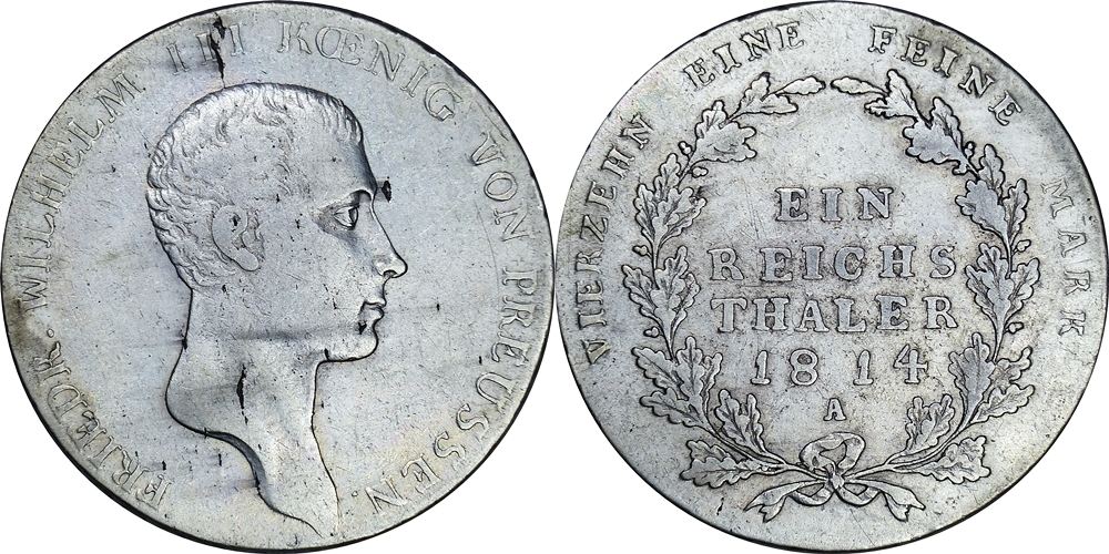 PREUSSEN 1 Taler 1814 A AKS 11 - geprägt unter König Friedrich Wilhelm III. TTB-SUP, min ...