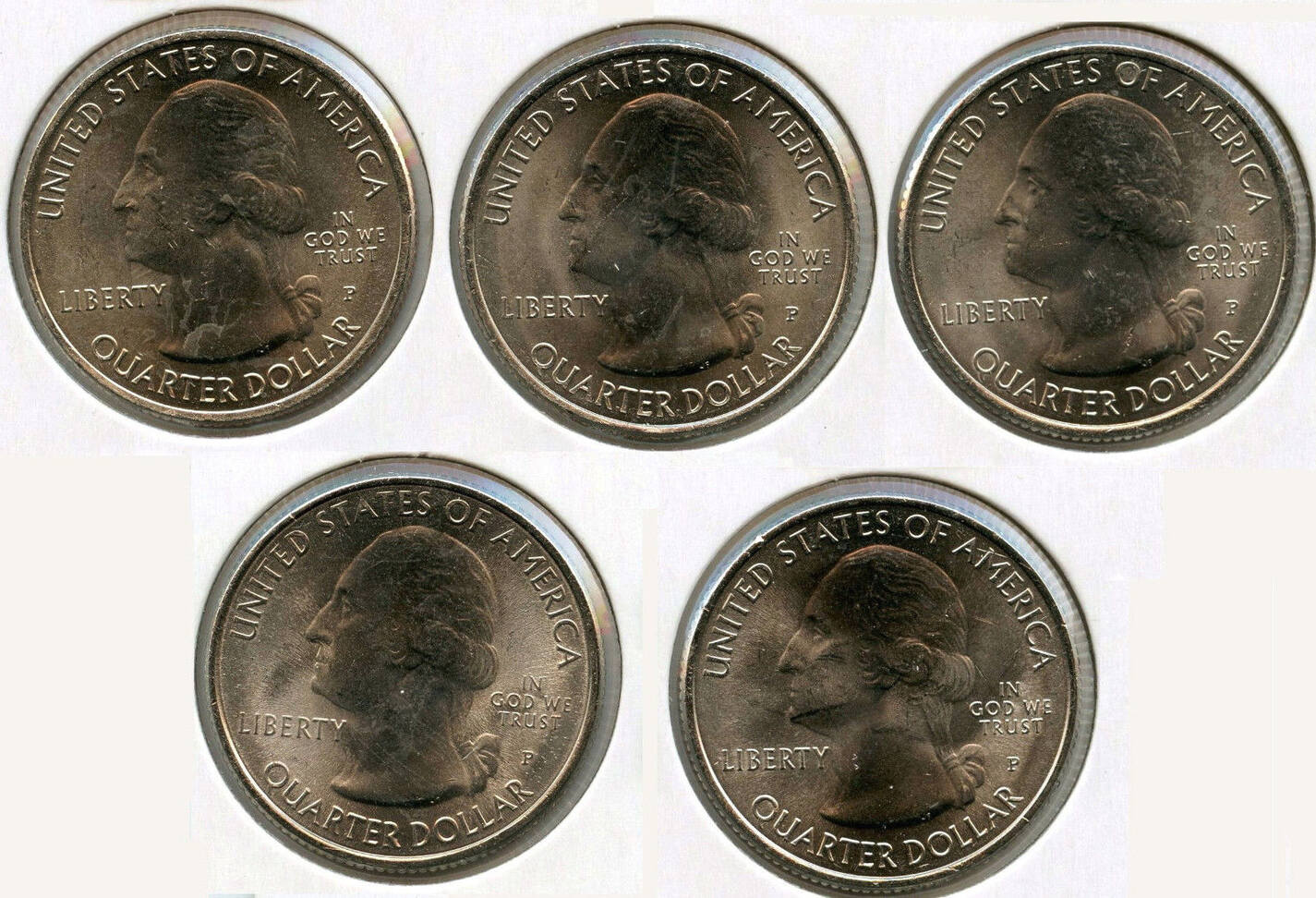 USA Quarter 2015-P National Park Set 5-Coin America Beautiful ATB ...