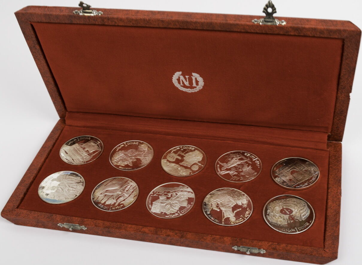 10 x 1 Dinar 1969 NI Serie Geschichte Tunesiens - Set FB | MA-Shops