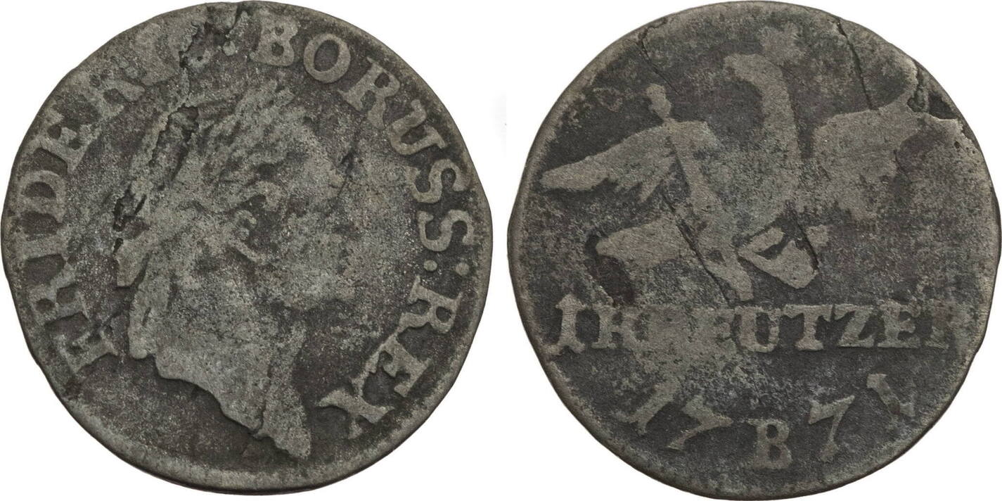 Preussen, Königreich 1 Kreuzer 1771 B Friedrich II. (1740-1786) Breslau ...