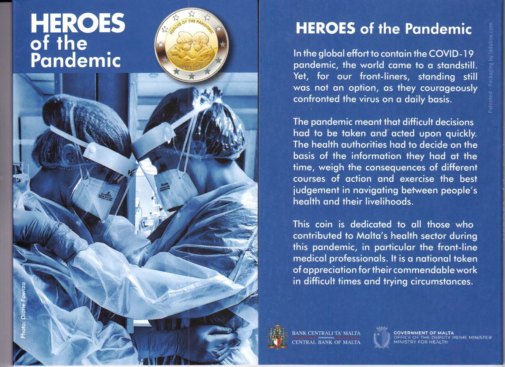 Malta 2 Euro 2021 Heroes of the Pandmic - Helden der Pandemie FDC im ...