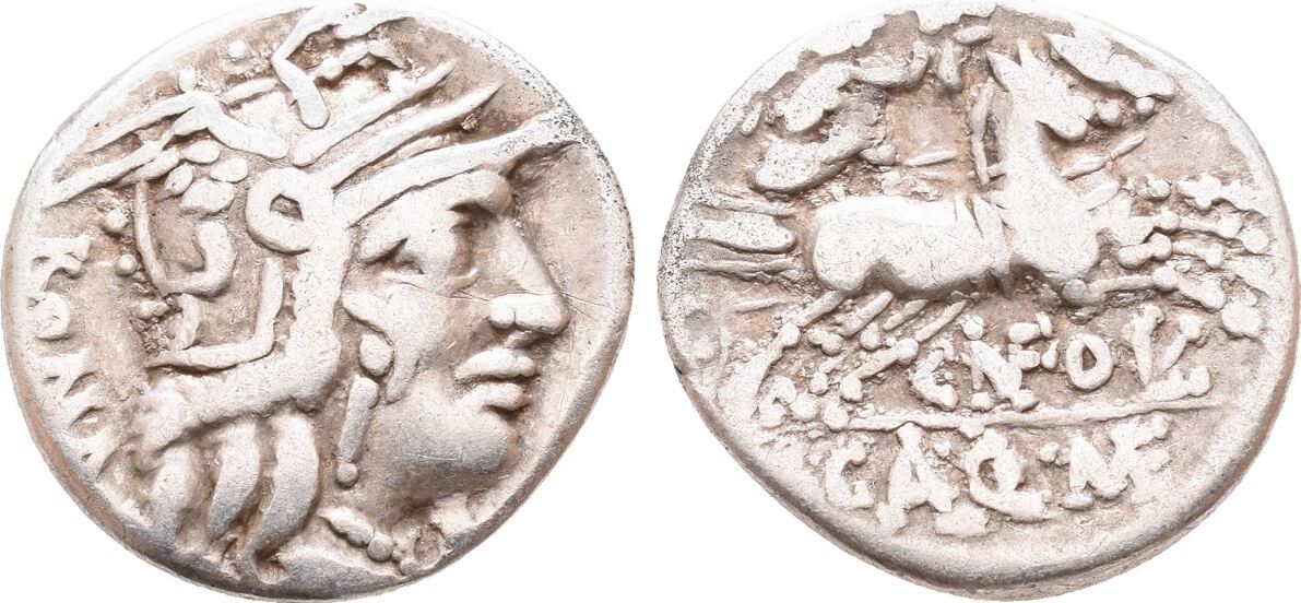 M. Calidius, Q Caecilius Metellus, Cn. Fulvius Denarius 117/116 v. Chr ...
