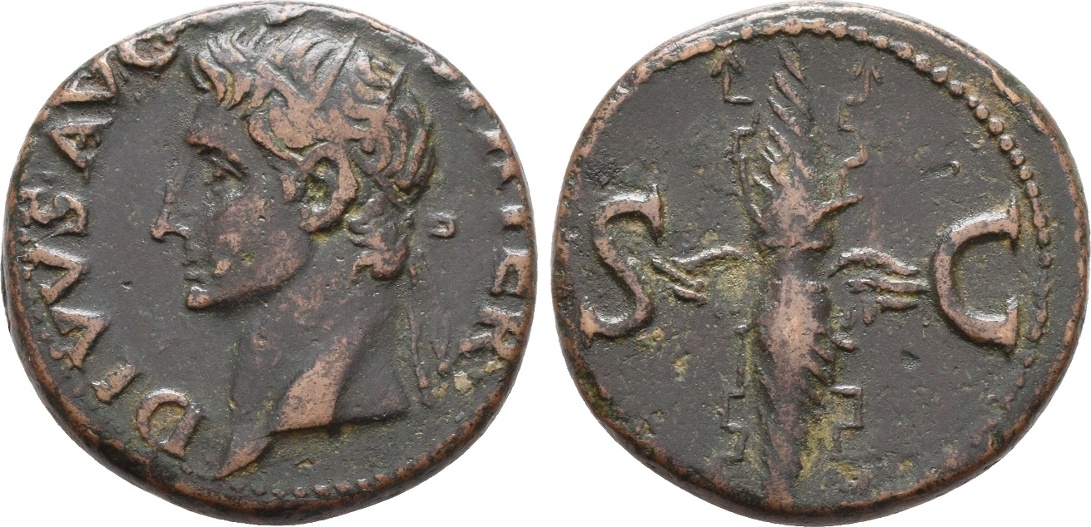 Divus Augustus As 34-37 n. Chr. posthum unter Tiberius TTB | MA-Shops