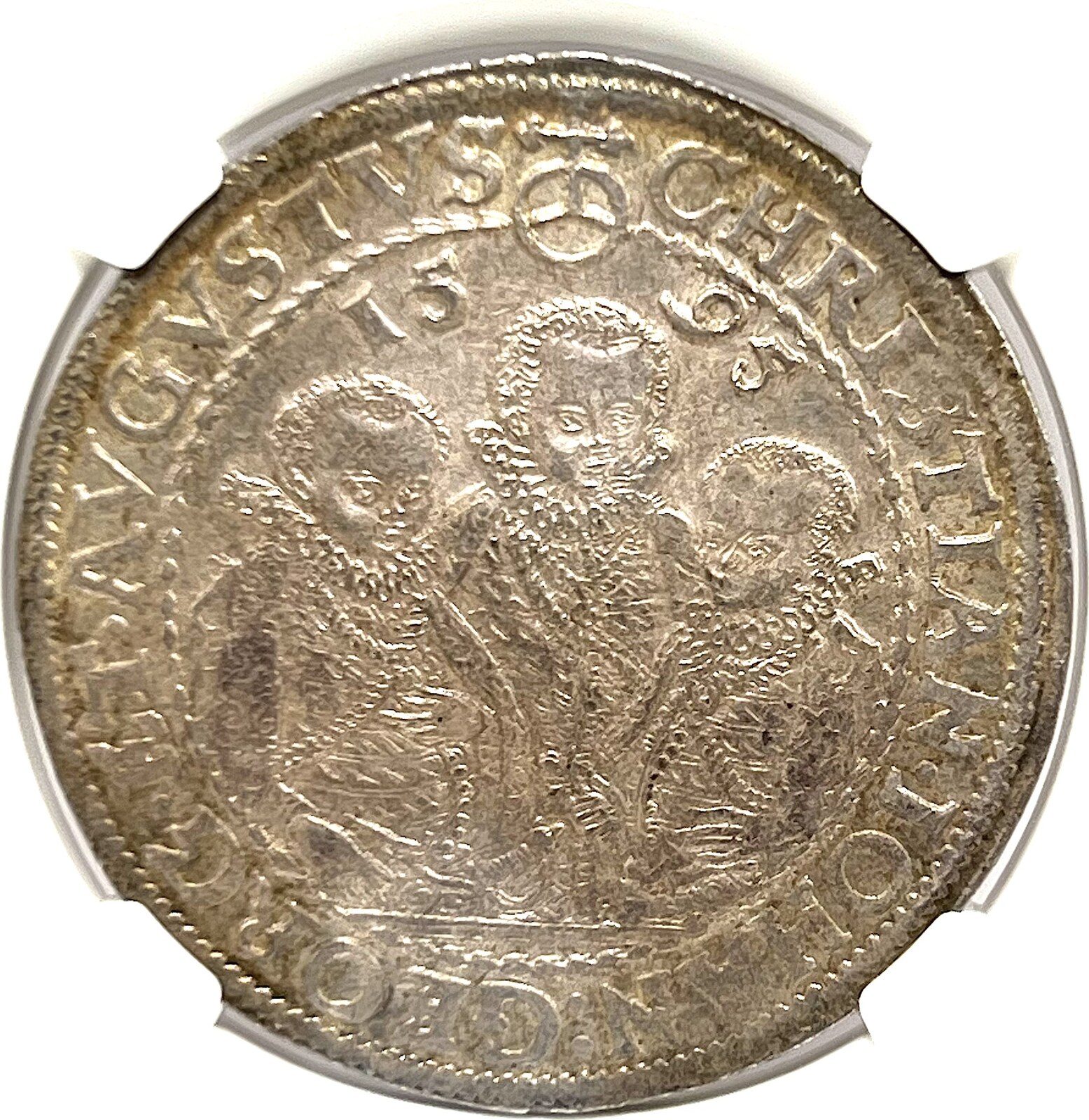 GERMANY German States Saxony 1595 HB Taler Coin NGC MS 63 F.STG/STG ...