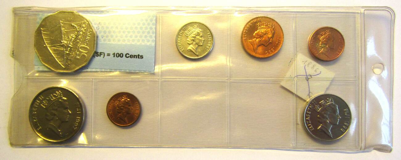 Fiji ab 1995 Kursmünzensatz im Blister mit 7 Münzen SPL | MA-Shops