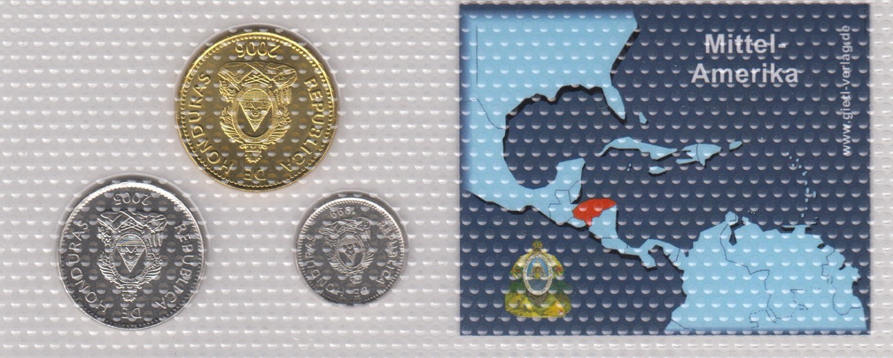 Coin Set 10, 20, 50 Centavos 1999-2005-2006 Honduras Coin Set Honduras ...