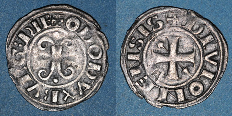 AUTRES MONNAIES PROVINCIALES Denier 1143-1162 Duché de Bourgogne. Eudes ...