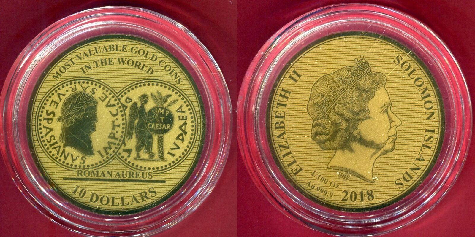 Salomon Inseln, Solomon Islands 10 Dollars Goldmünze 1/100 Unze 2018 ... Salomon Inseln, Solomon Islands 10 Dollars Goldmünze 1/100 Unze 2018 ...