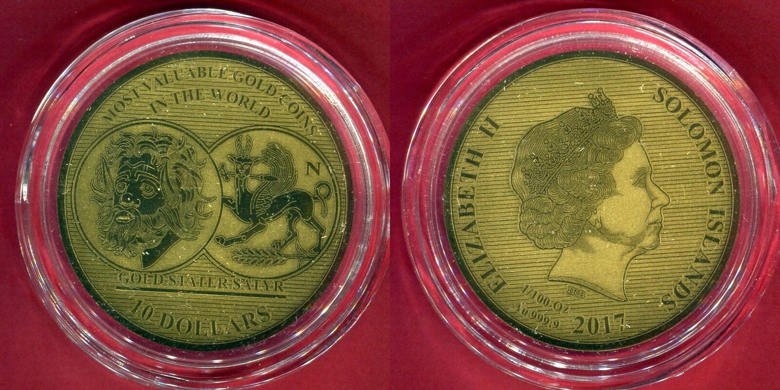 Salomon Inseln, Solomon Islands 10 Dollars Goldmünze 1/100 Unze 2017 ... Salomon Inseln, Solomon Islands 10 Dollars Goldmünze 1/100 Unze 2017 ...