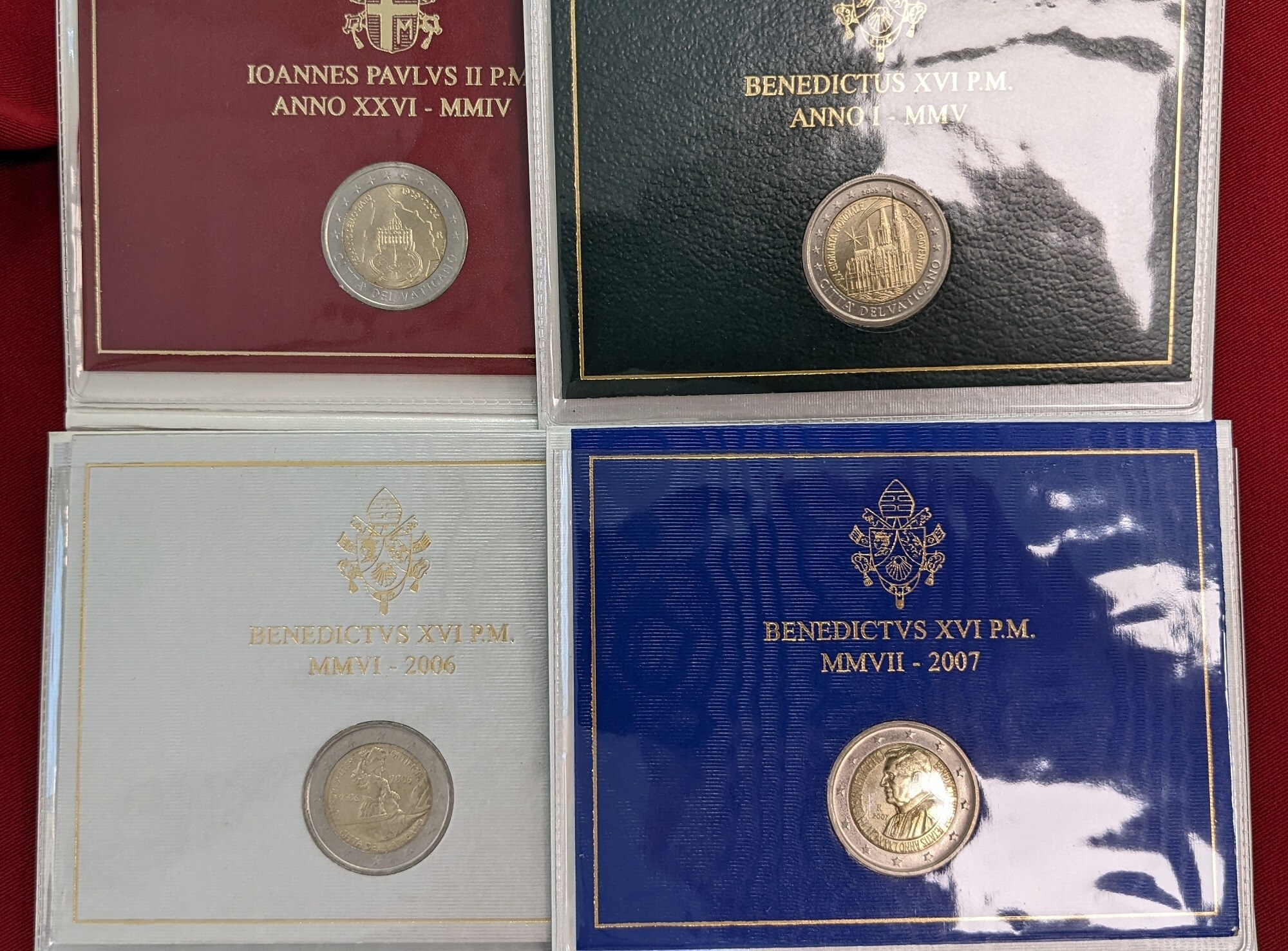 Vatikan 23 x 2 Euro Gedenkmünzen Lot 2004-2020 schöne, saubere Sammlung ...