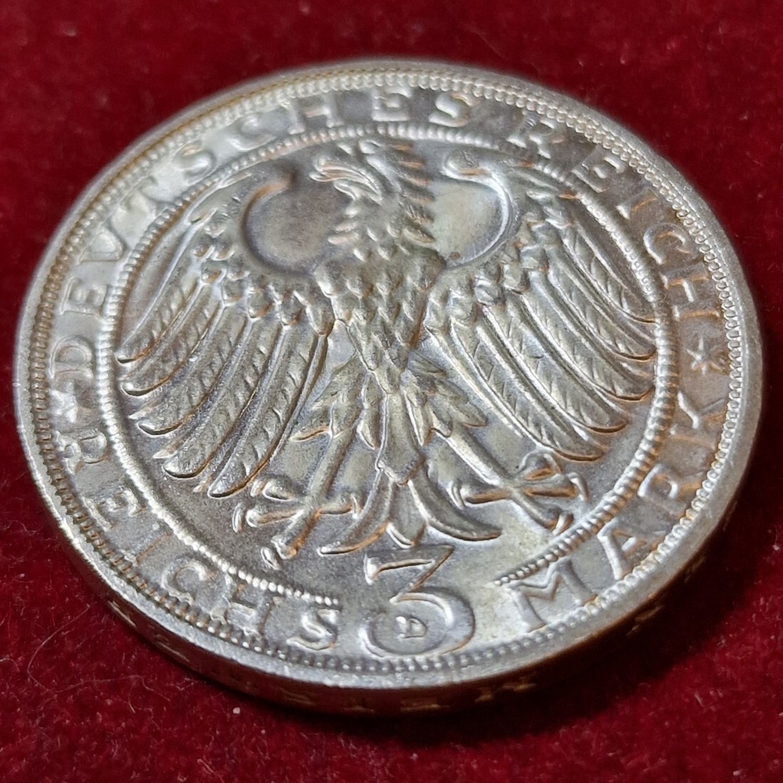 Weimarer Republik Deutsches Reich 3 Mark 1928 D 400. Todestag von ...