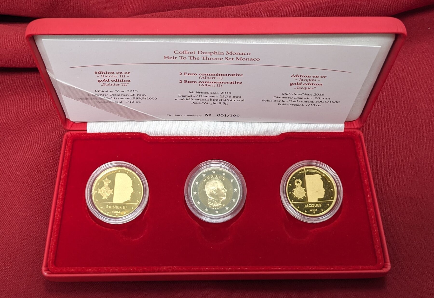 Monaco 2 Euro M nze 2 Goldmedaillen 2010 F rst Albert II 2 X 1 10 Monaco 2 Euro M nze 2 Goldmedaillen 2010 F rst Albert II 2 X 1 10