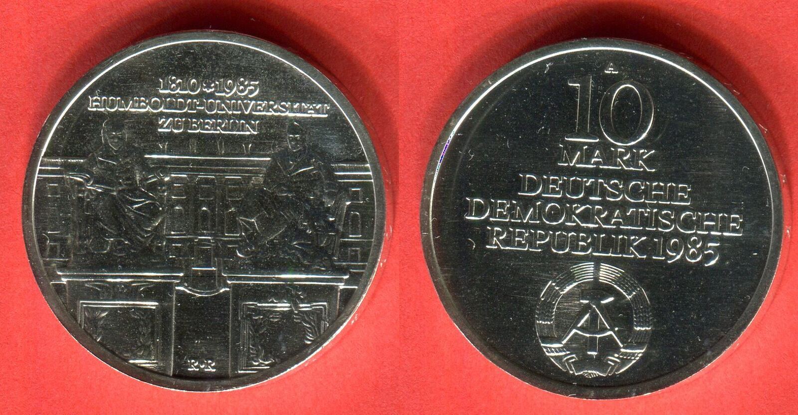 Deutsche Demokratische Republik 10 Mark Silbergedenkmuenze 1985 ...