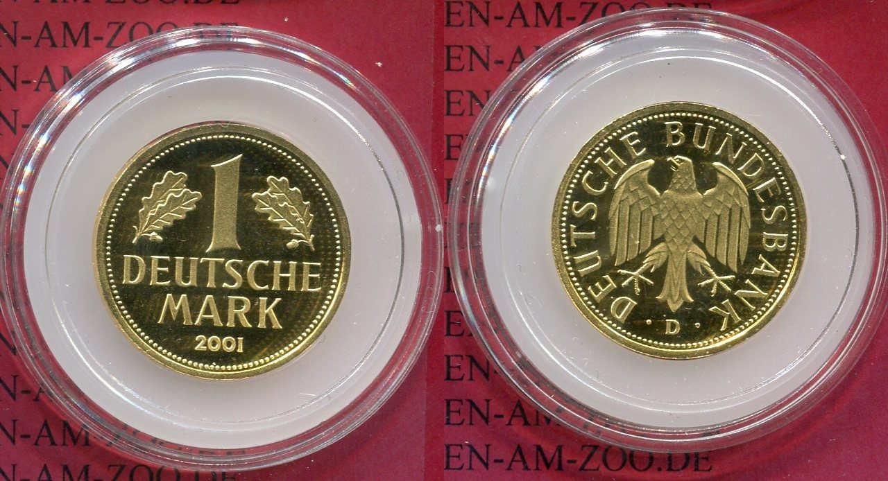 Bundesrepublik Deutschland, Germany FRG 1 DM Gold - Mark Goldmark 2001 ...