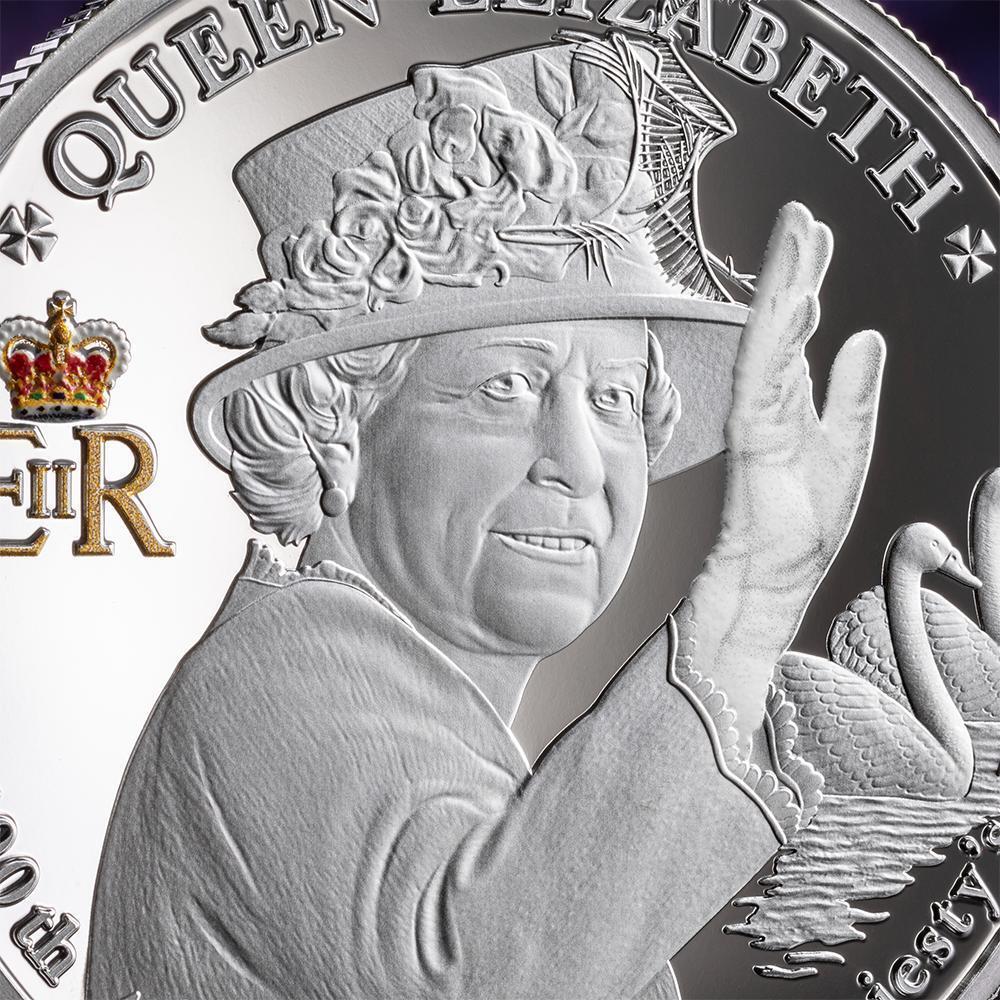 1 Dollar QUEEN ELIZABETH II 100th Anniversary 1 Oz Silver Coin 1$ Niue ...
