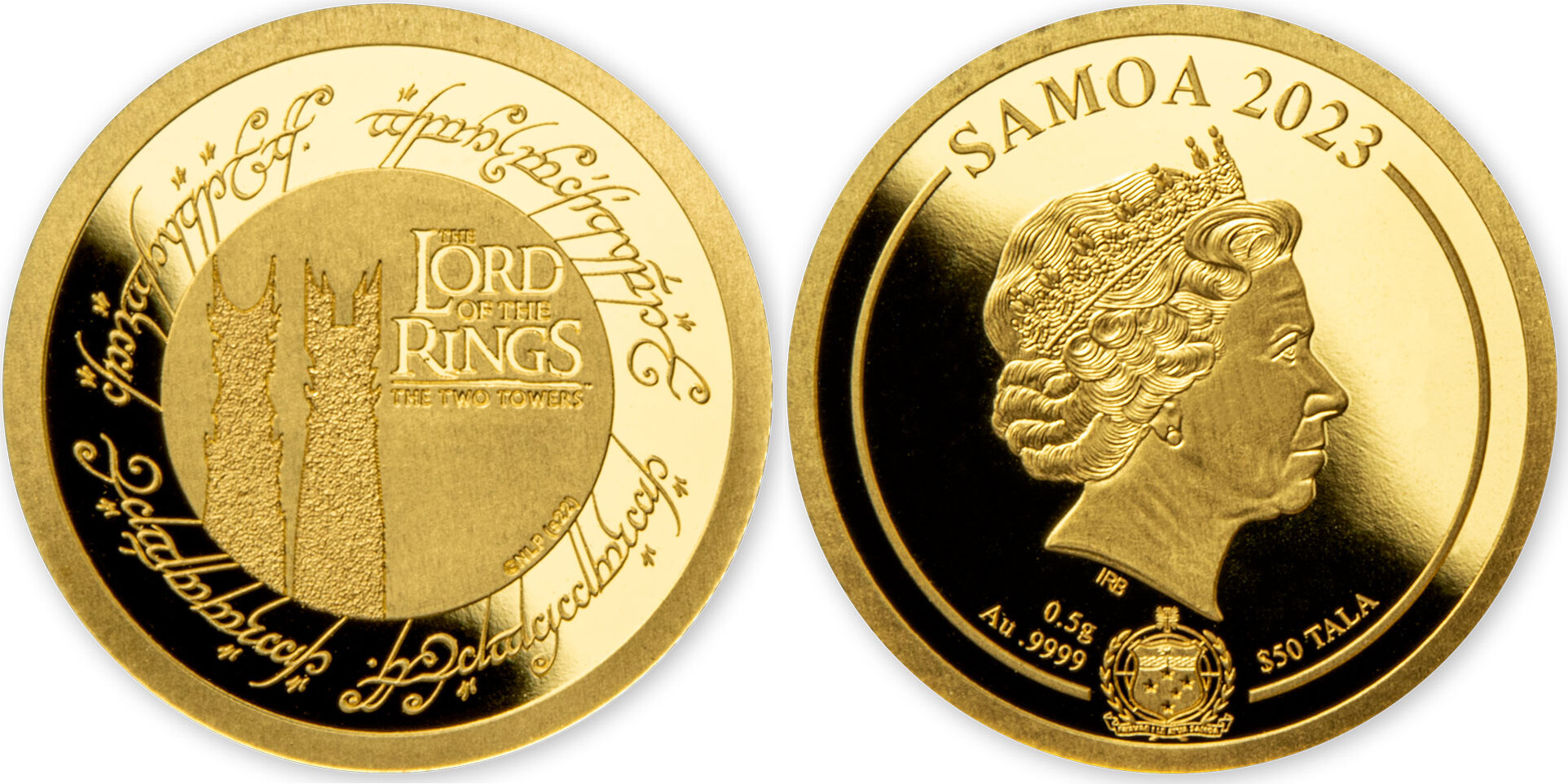 $50 Tala LORD OF THE RINGS Gold Coin 50$ Tala Samoa 2023 FB | MA-Shops
