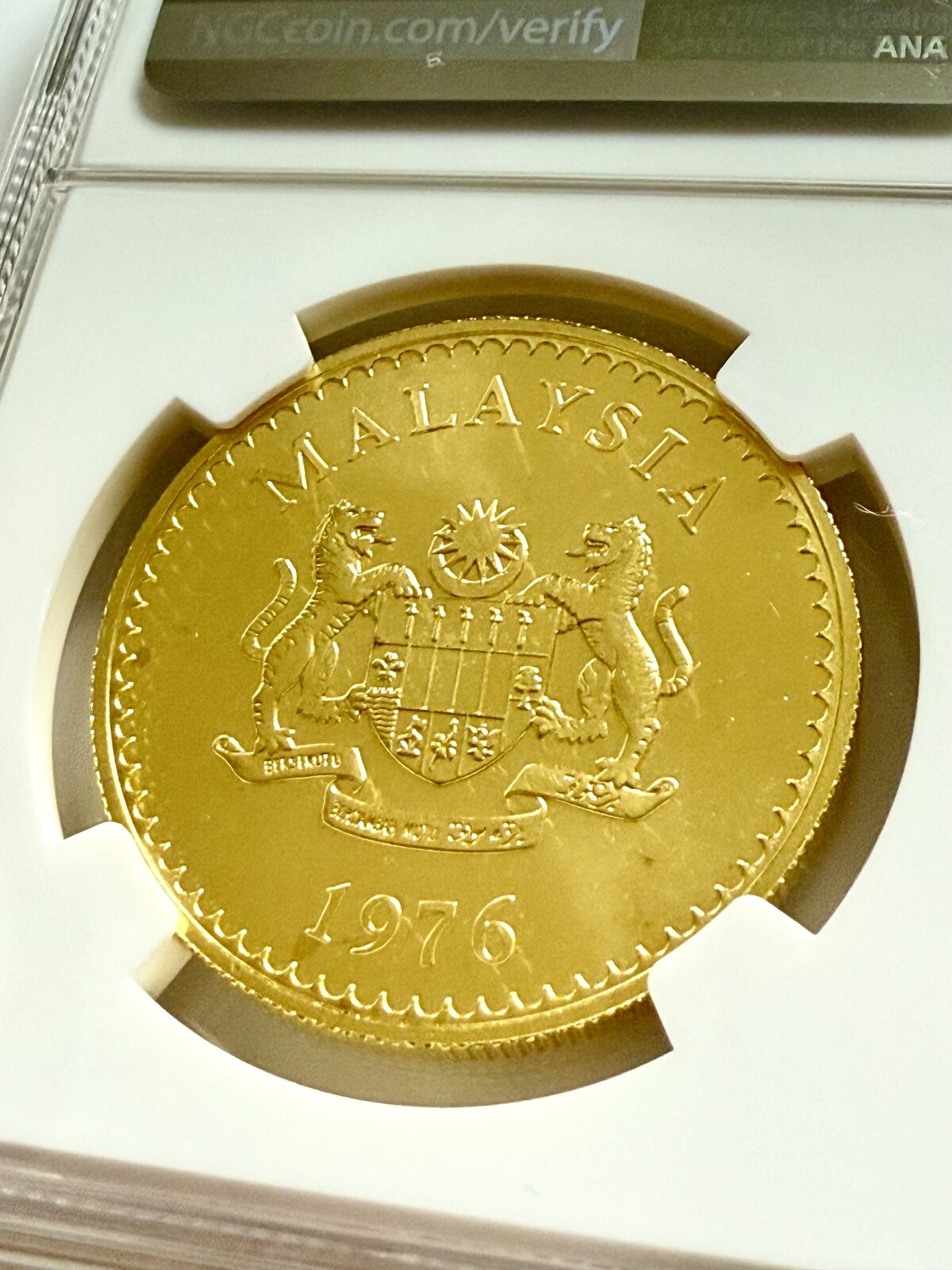 G500R Malaysia – 1976 – 500 Ringgit – Malayan Tapir – Gold NGC MS 66 ...