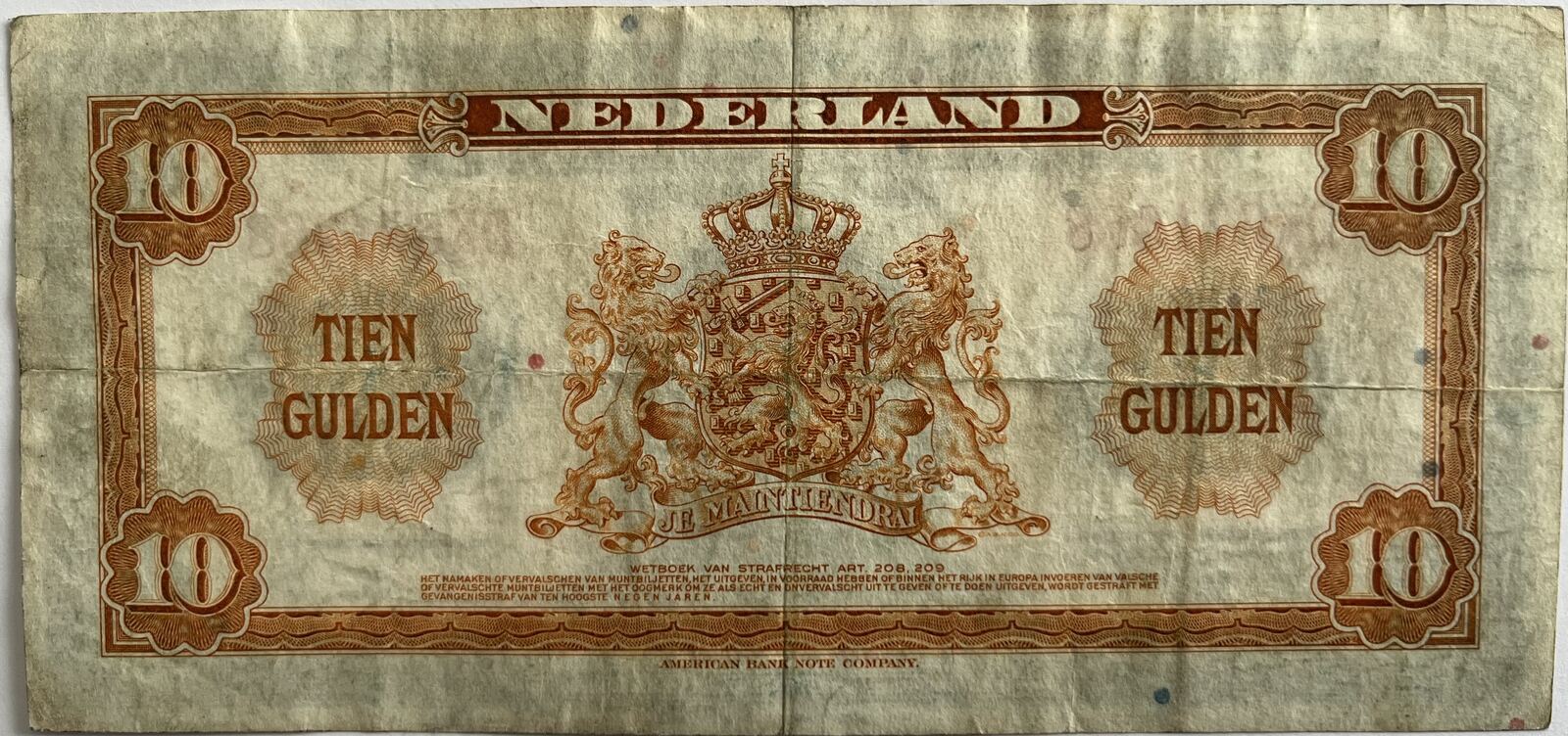Nederland tien gulden 1943 VF | MA-Shops
