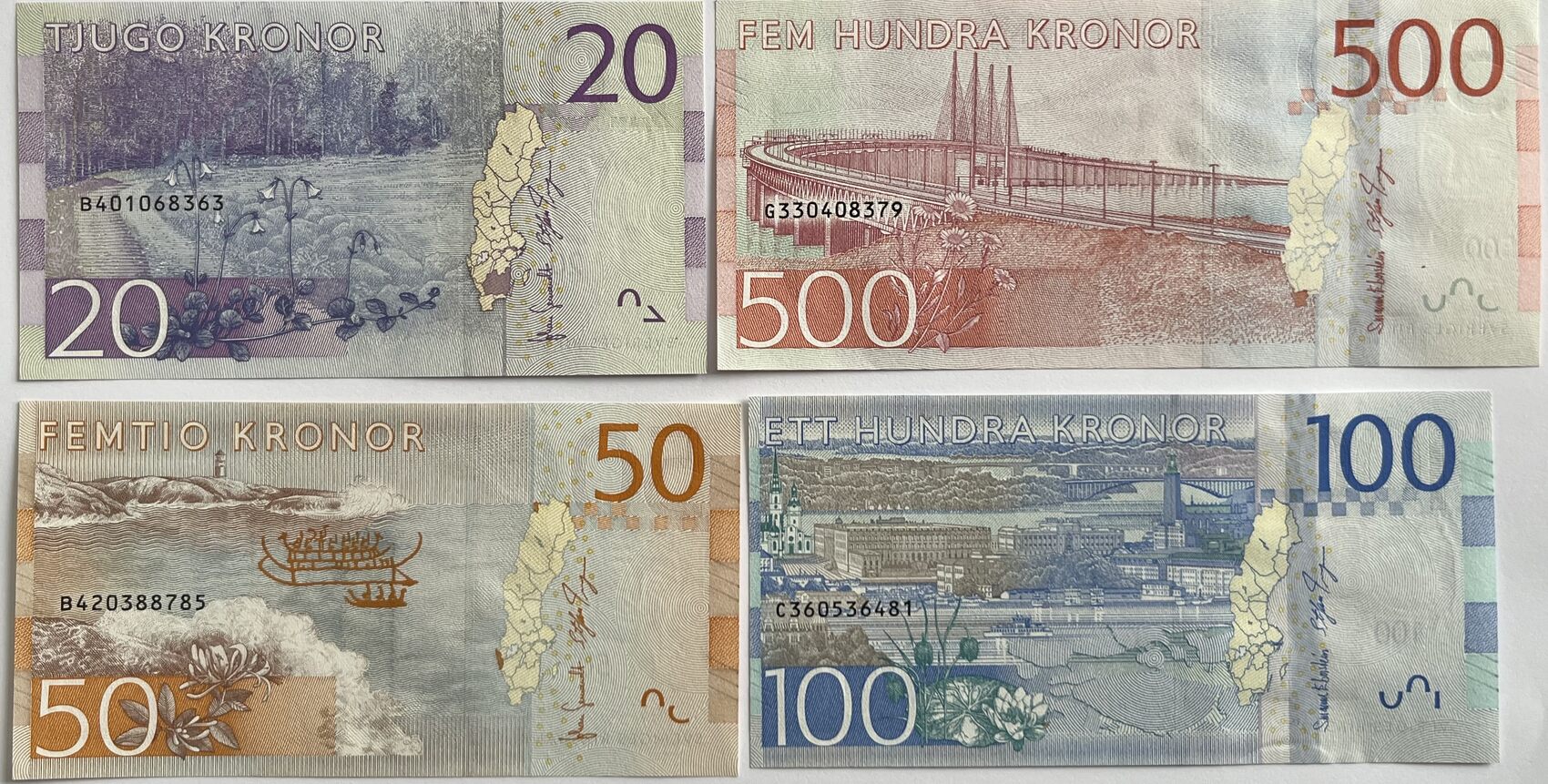 Sweden set of four banknotes 2022 UNC | MA-Shops