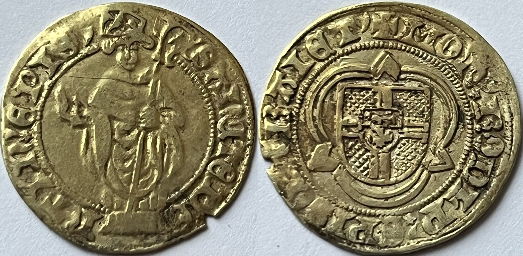 Bisdom Utrecht Sint-Maarten goudgulden ND Rudolf van Diepholt (1423 ...