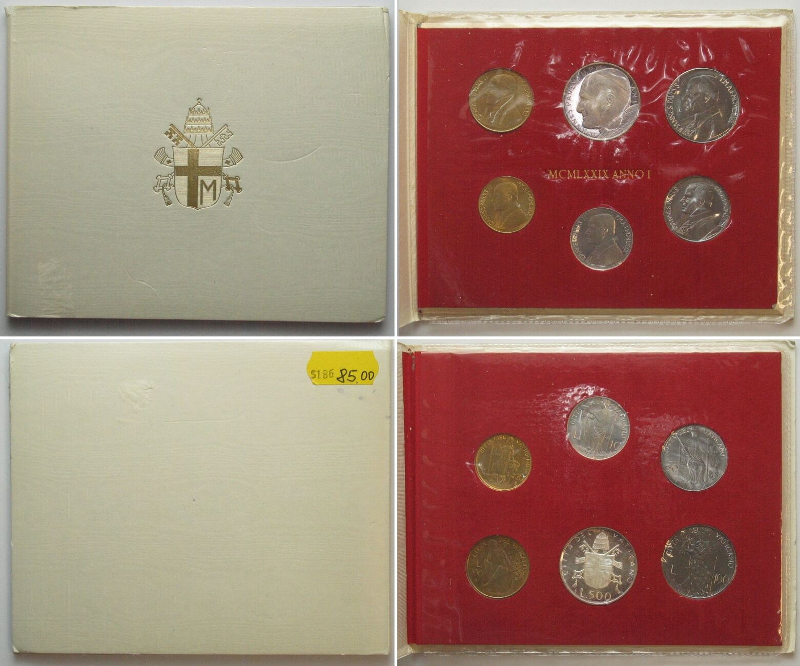 Vatikan VATICAN Mint Set 1979 Anno I, JOHN PAUL II with silver 500 Lire ...