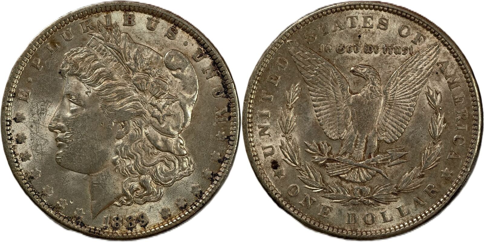 USA 1 Morgan Dollar 1889 Graffiti TTB | MA-Shops