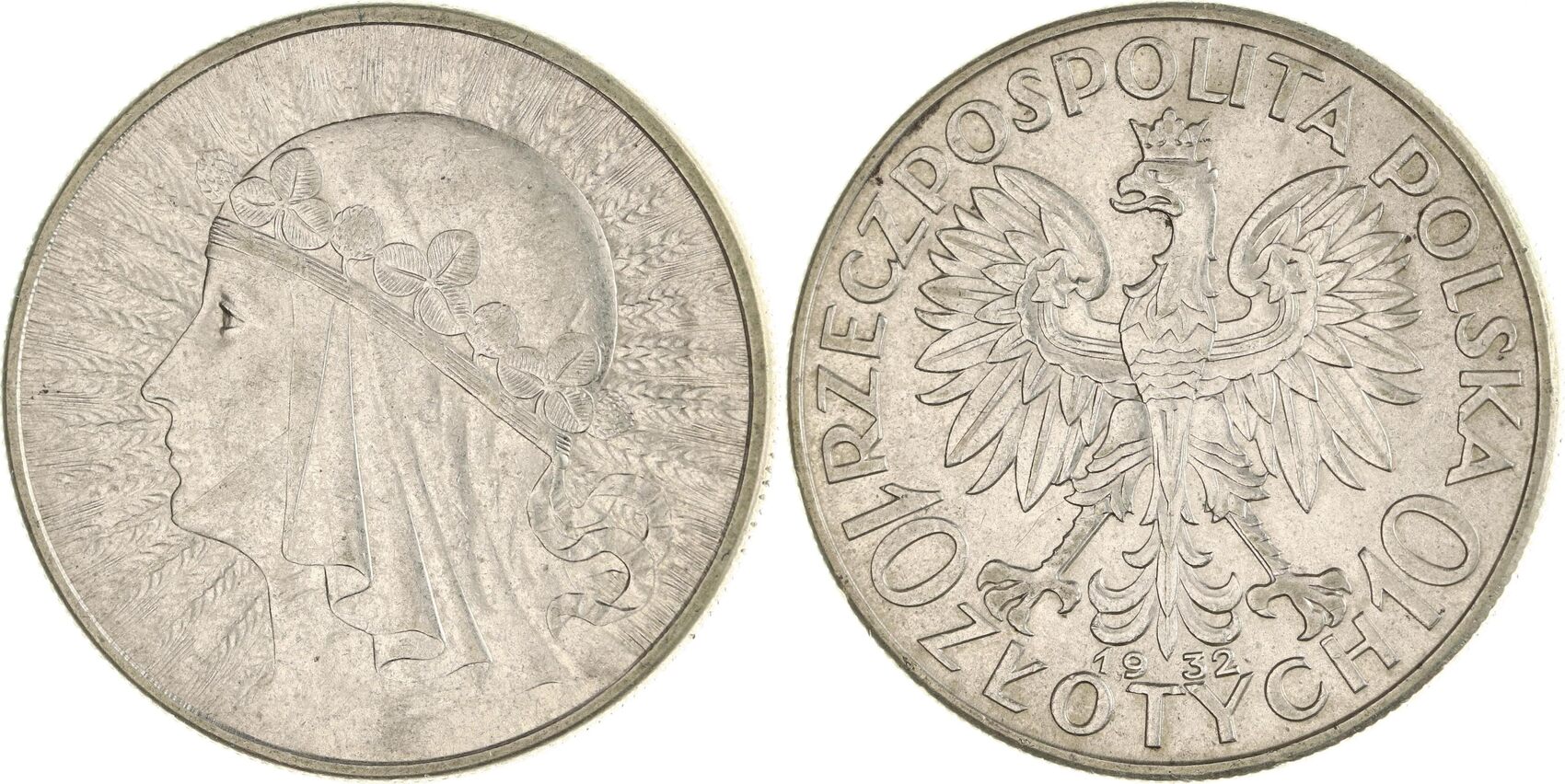 10 Zlotych 1932 Republik Polen 1923-1939. SUP | MA-Shops