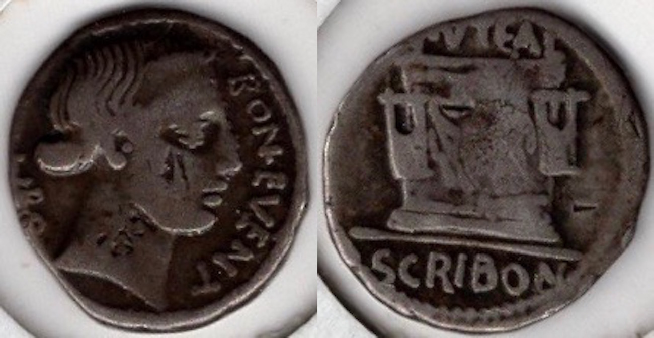 62 BC ancient Roman Republic denarius L Scribonius Libo | MA-Shops