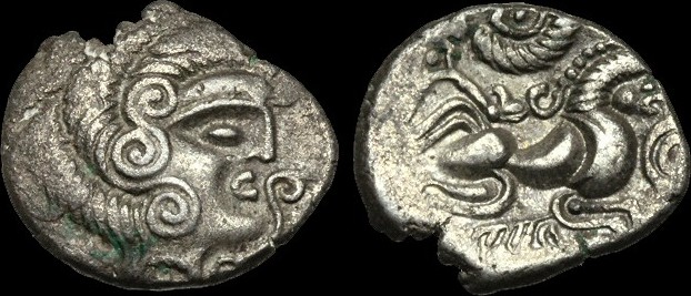 EUROPEAN CELTIC CE-KTFQ - GALLO BELGIC - Armorican Billon Stater, class ...