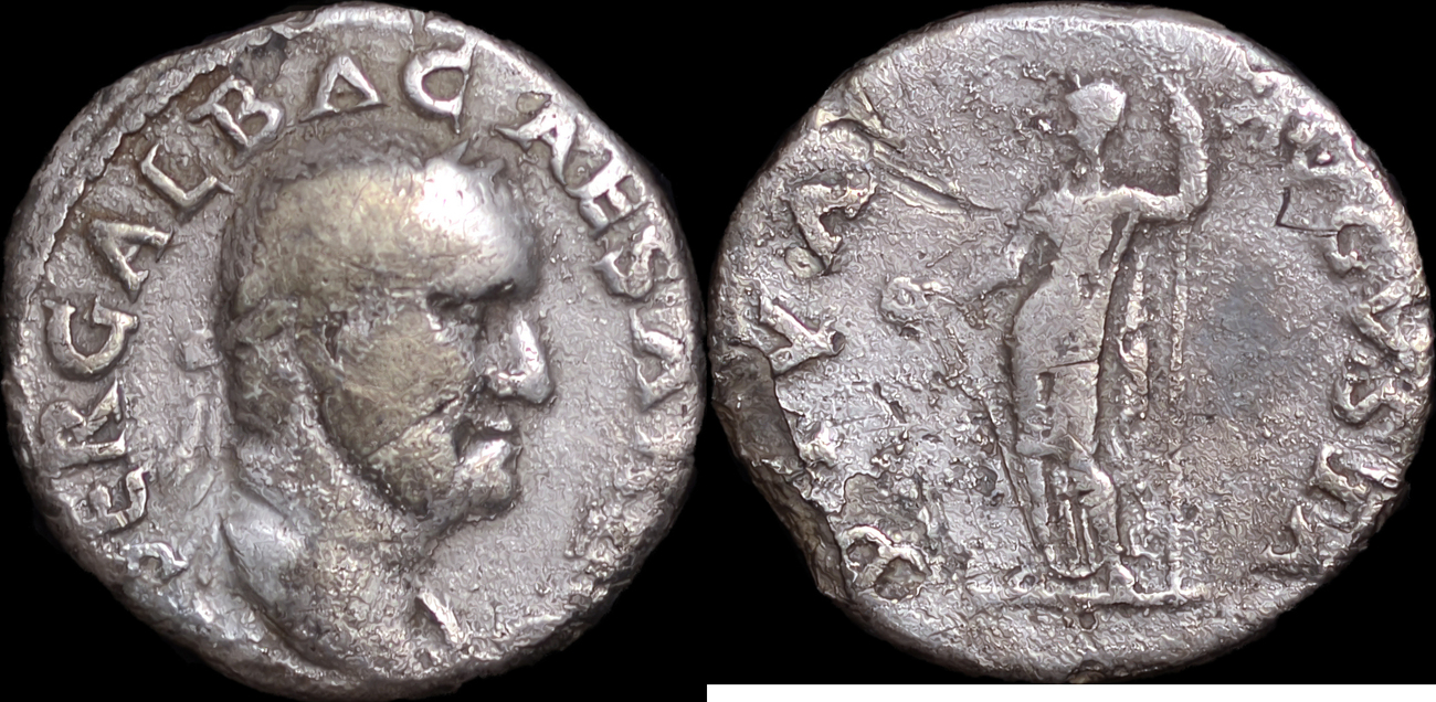 ANCIENT ROME AD 68 GALBA SILVER DENARIUS | MA-Shops