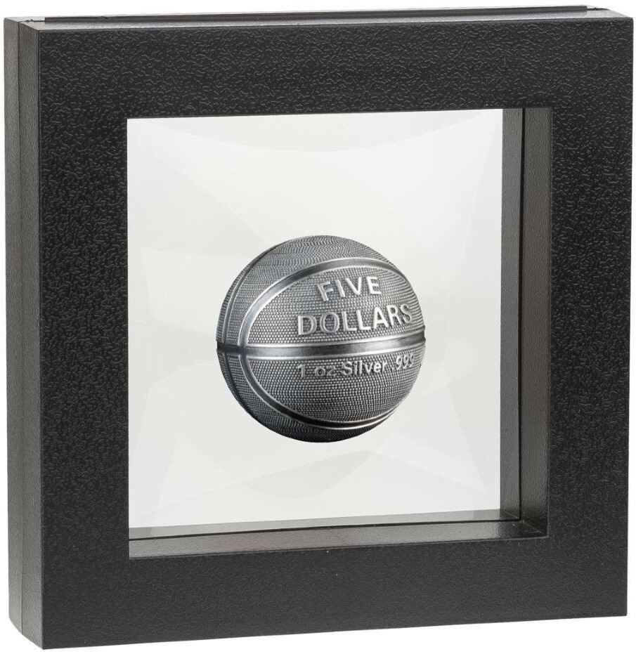 Samoa 5 Dollar Antique Finish33 mm Ø 2021 Basketball - Spherical Coin 1 ...