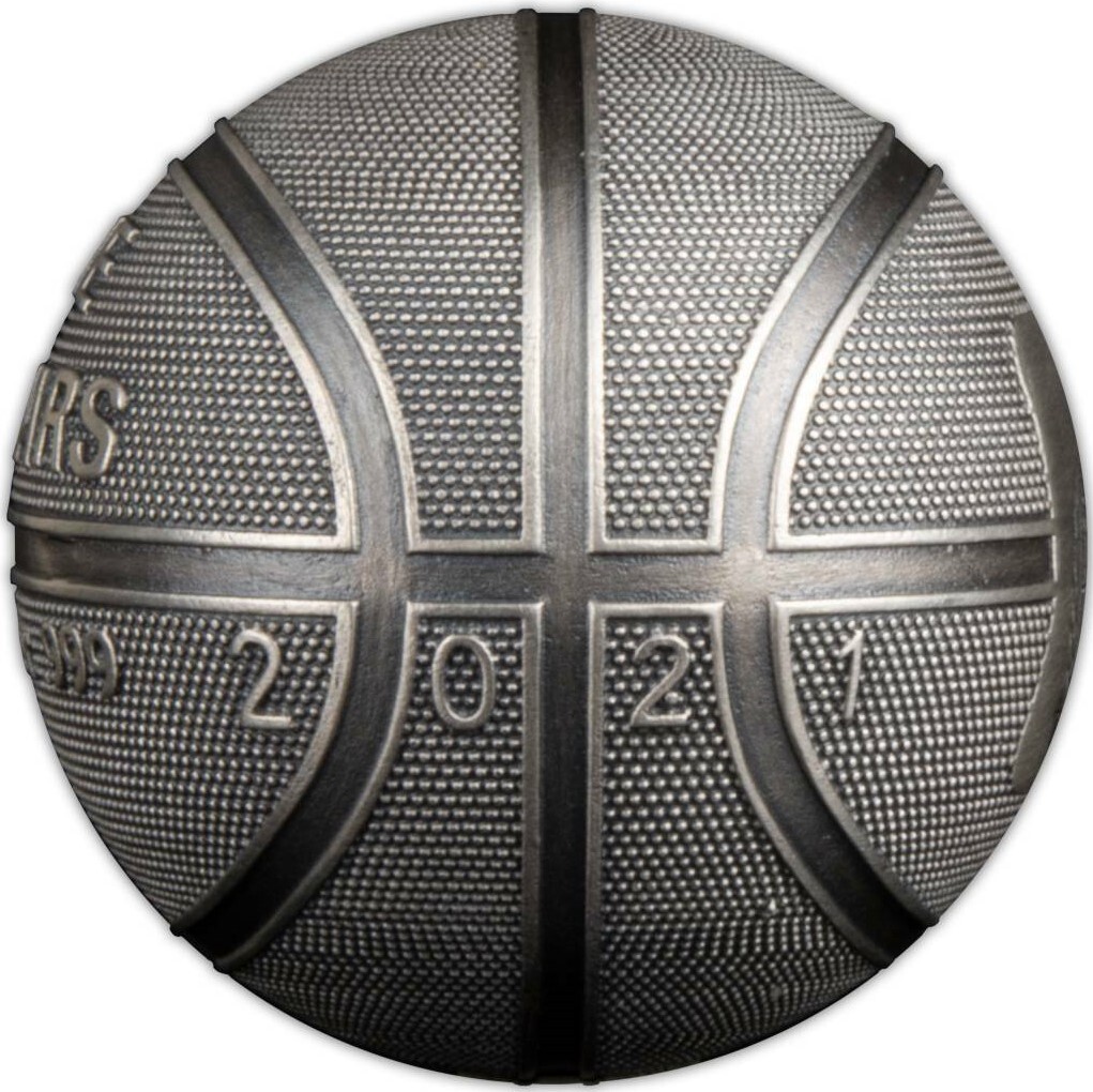 Samoa 5 Dollar Antique Finish33 mm Ø 2021 Basketball - Spherical Coin 1 ...