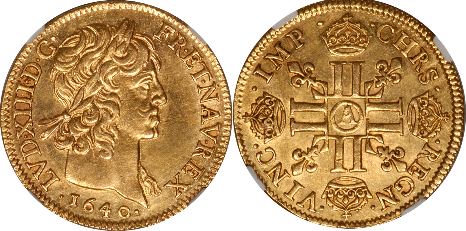 France 1640-A Louis XIII Gold Louis d'Or NGC SPL | MA-Shops